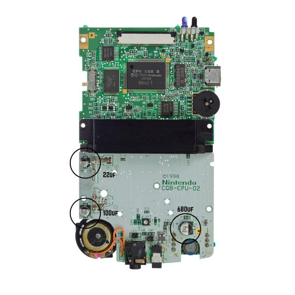 Game Boy Color 3x Capacitor Upgrade Kit | Retro Gaming Parts UK
